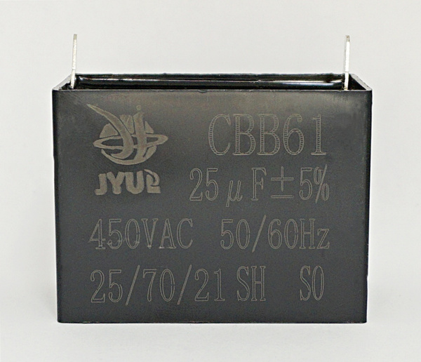 25 мкф 450В 5% 70*37*52 с клеммами CBB-61 Пусковой конденсатор - купить ...