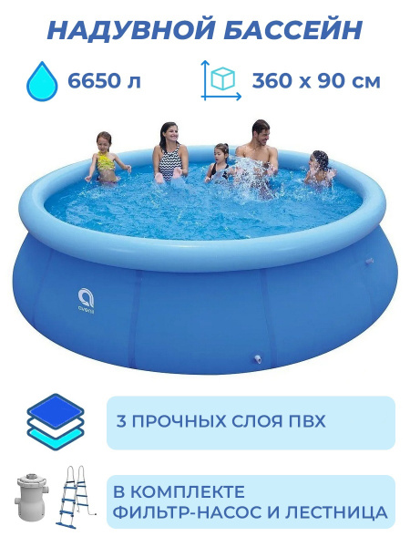 Бассейн Надувной 360x360x Avenli купить c доставкой на OZON по низкой цене (1199994003)