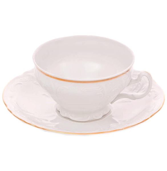 Чайная пара Thun "Отводка золото", на 1 перс. - купить по выгодной цене в интернет-магазине OZON ...