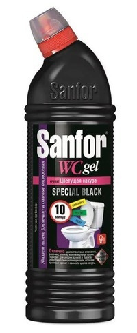 SANFOR WC гель для унитазов Black 1л. - купить с доставкой по выгодным ценам в интернет-магазине ...