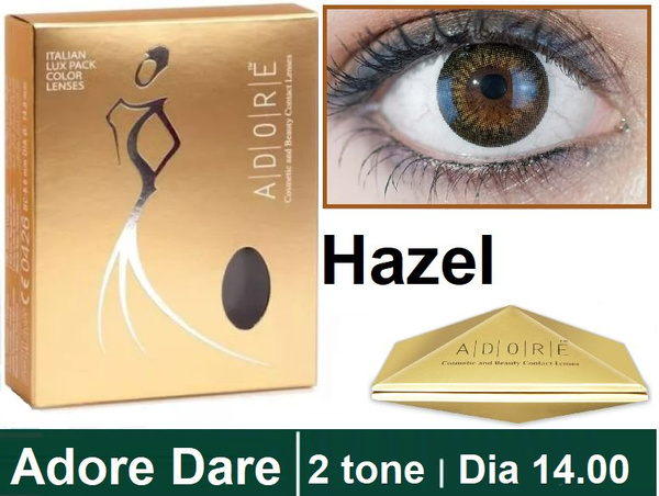 Adore Dare Hazel Ореховые линзы -3.00 / 14.2 / 8.6, 2 тона(подходит для ...