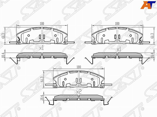 Тормозные колодки SAT STDG1Z2001D - купить по низким ценам в интернет ...
