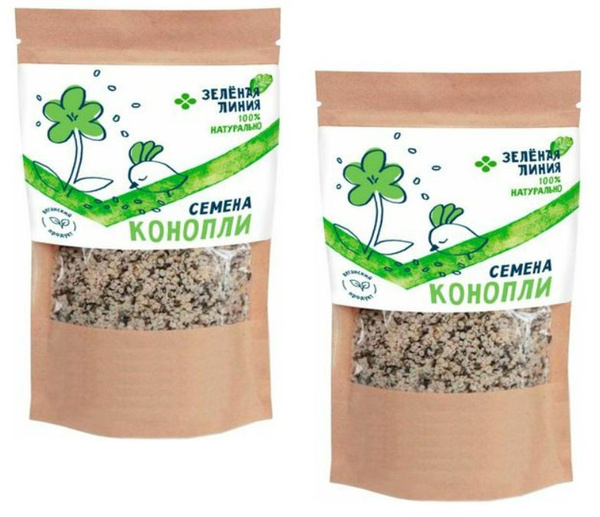 Семена конопли Зелёная Линия очищенные, 300гр (2шт по 150г) - купить с ...