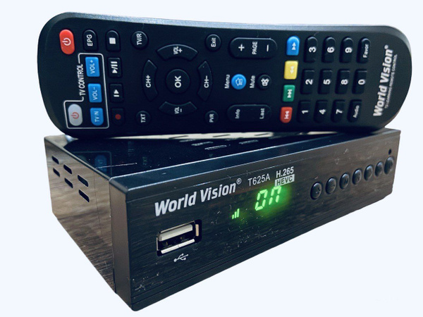 ТВ-тюнер, ТВ приставка World Vision T625A,DVB-T2,DVB-C купить на OZON по низкой цене (744964349)