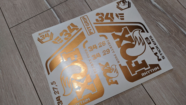 Наклейки Fox 34 rhythm 2021 e-bike для велосипеда на вилку, MTB ...