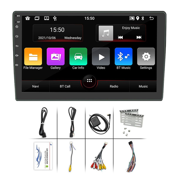 Автомагнитола 2 Din Android, 9 дюймов, 2 + 32 ГБ, GPS приемник, Bluetooth, WIFI, AUX, FM-радио2 ...