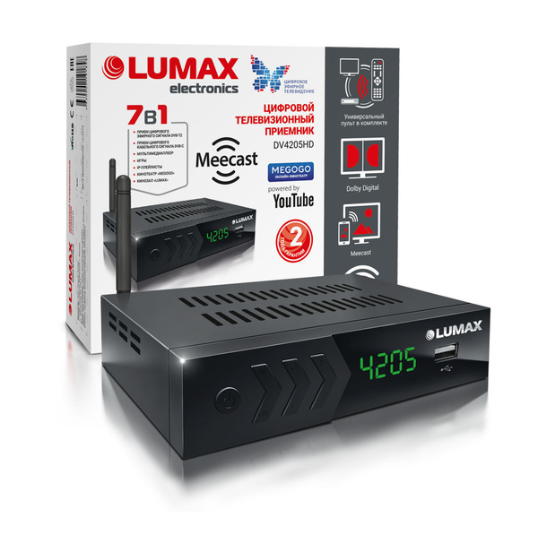Медиаплеер Lumax DV4205HD, HDMI, RCA, USB, черный купить по низкой цене с доставкой в интернет ...
