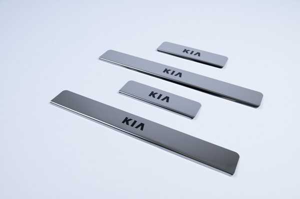 Накладки на пороги Киа Рио 3 / Kia Rio 3 (2011-2016) купить по низкой ...