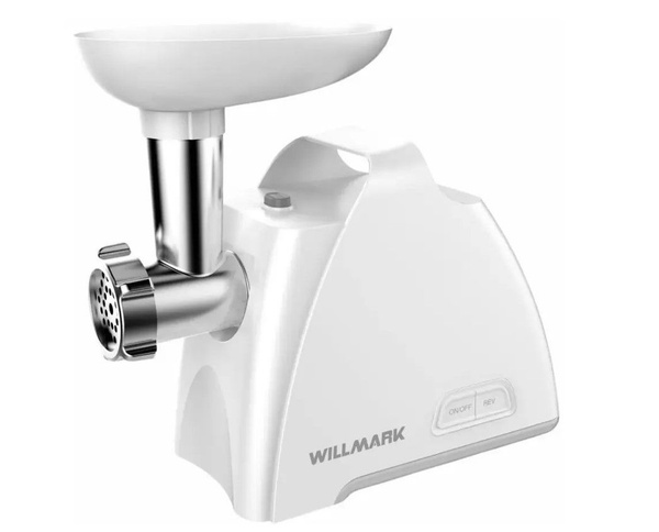 Мясорубка электрическая WILLMARK WMG-2083W, 2 кг/мин, 2200 Вт, реверс, самозатачивающийся нож, 4 ...