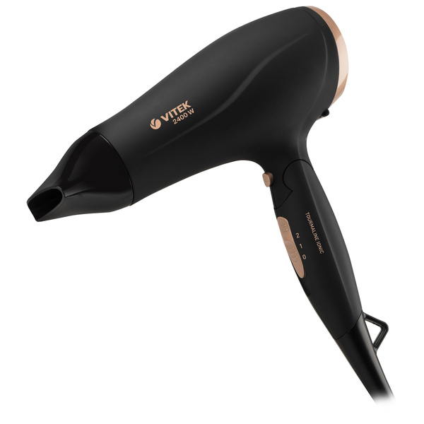 VITEK Фен для волос VT-1330 2400 Вт, скоростей 2, кол-во насадок 1, черный матовый купить на ...