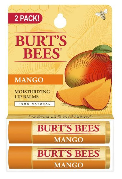 Burt's Bees, бальзам для губ, манго, 2шт. - купить с доставкой по ...