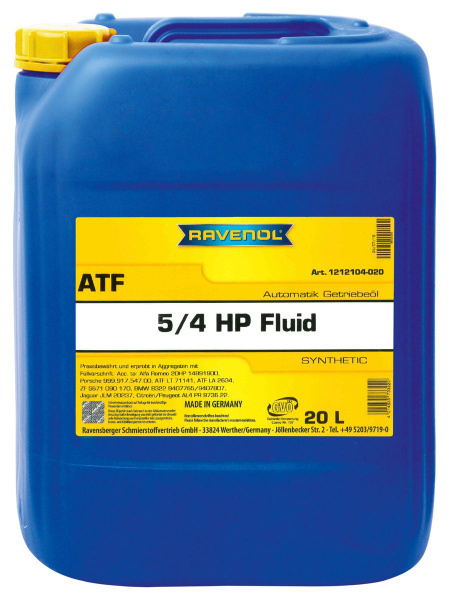 Трансмиссионное масло RAVENOL ATF 5/4 HP Fluid (20л) - купить по ...
