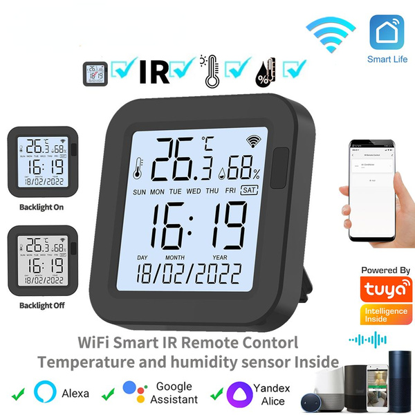Универсальный ИК-пульт Tuya Smart WiFi, Датчик Температуры И Влажности ...