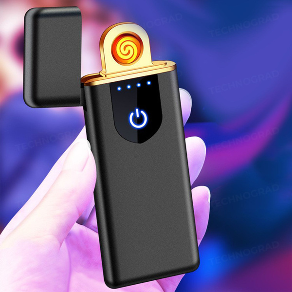Электронная зажигалка USB, металлическая с сенсорным управлением ...