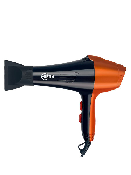 Фен для волос BEON BN-606, черный, оранжевый - купить по выгодным ценам в интернет-магазине OZON ...