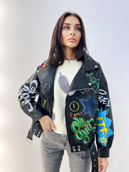 Куртка кожаная Tiya moda - купить с доставкой по выгодным ценам в интернет-магазине OZON (846782803)