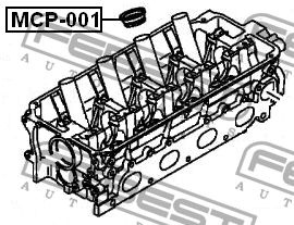 Уплотнитель свечного колодца Febest MCP-001 - Febest арт. MCP-001 ...