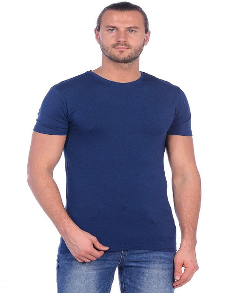 Футболка OTS, размер 54, цвет светло-синий, 47% Хлопок 47%Модал 6% Эластан - купить по выгодной ...