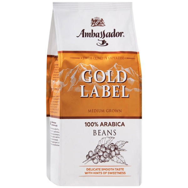 Ambassador Кофе Gold Label, зерно, 200 г - купить с доставкой по ...