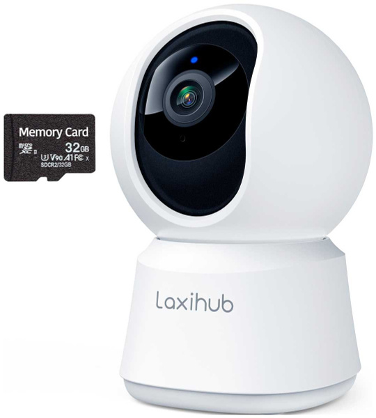 Камера видеонаблюдения Laxihub P2 + карта памяти 32GB, Speed 12S 1920×1080 - купить по низким ...