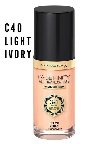 Тональная основа Max Factor Facefinity All Day Flawless C40 Light Ivory, 30 мл - купить с ...