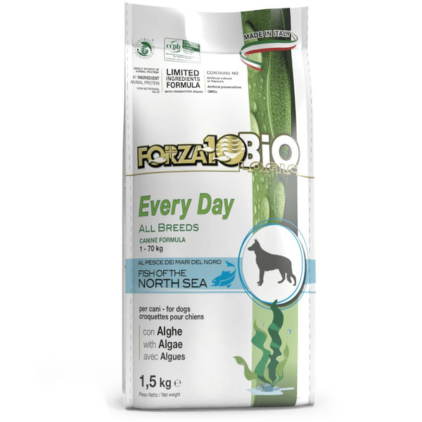 Сухой корм Forza10 EVERY DAY BIO All Breeds al Pesce, для взрослых собак всех пород с рыбой ...