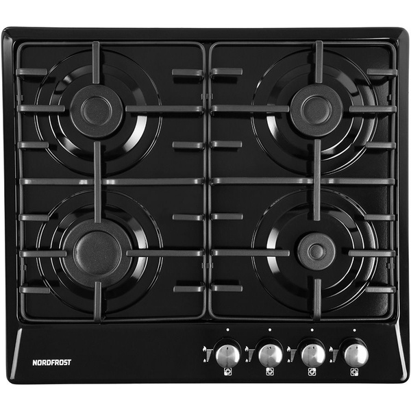 Газовая варочная поверхность NORDFROST HS 6040 B, черная эмаль купить ...