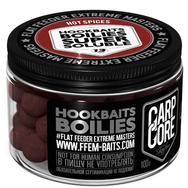 Бойлы для рыбалки пылящие FFEM SUPER Soluble Boilies 13 мм Hot Spices ...