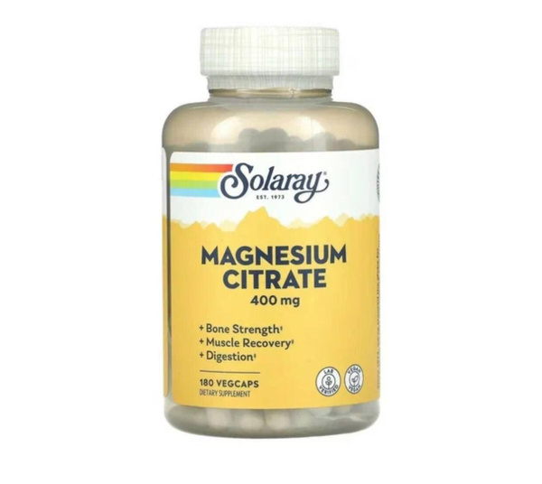 Solaray, Магния цитрат, Magnesium Citrate, 400 мг, 180 капсул купить на ...