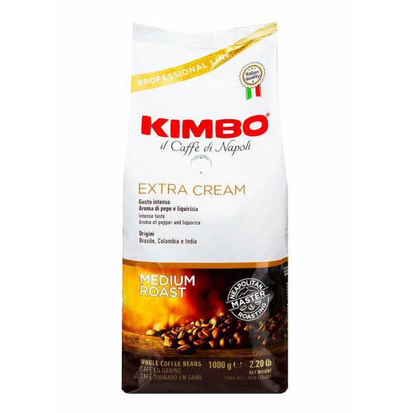 Кофе Kimbo Extra Cream в зернах 1 кг купить на OZON по низкой цене ...