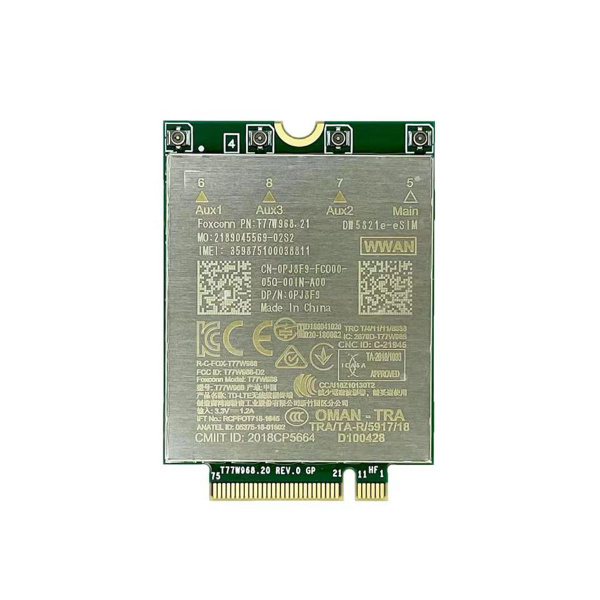 (O043) T77W968 для модуля карты Dell DW5821E LTE Cat16 GNSS 5G WWAN ...