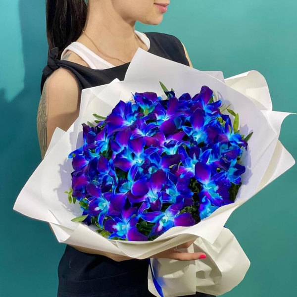 Дендробиум, Орхидея Leora Дом цветочной моды, цвет синий; космический ...