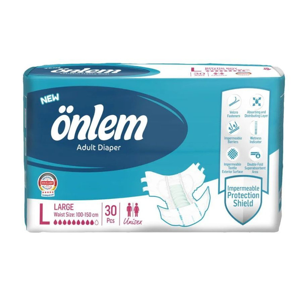 Подгузники для взрослых Onlem, L (100-150 см), 30 шт. - купить с ...