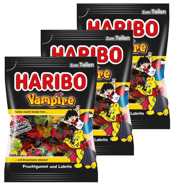 Жевательный мармелад Haribo Vampire (вампиры), 175г x 3шт. Германия ...