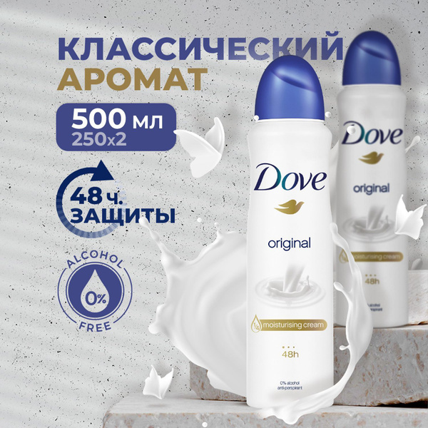 Dove Антиперспирант-дезодорант женский спрей Original с классическим ...