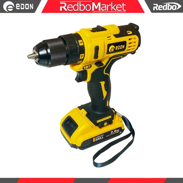Дрель-шуруповерт Edon AD-18 + набор, От аккумулятора - купить по низкой цене в интернет-магазине ...