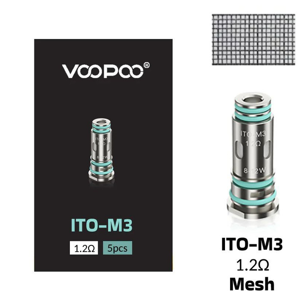 Испаритель Voopoo ITO M3, для VooPoo Doric 20, Drag Q, 1.2 ohm, 5 шт ...