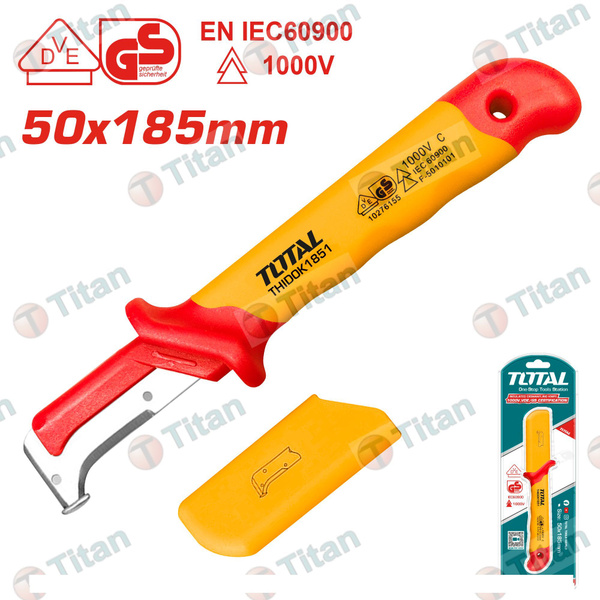 Нож для снятия изоляции изолированный 50 x 185 mm, с пяткой до 1000V ...