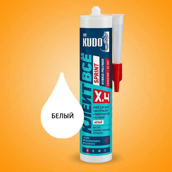 Монтажный клей KUDO SPRINT_Белый 280 мл0.3 кг, белый - купить по выгодным ценам в интернет ...