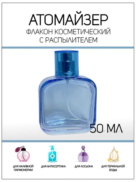 Атомайзер флакон для духов Лайк 50 мл синий - купить с доставкой по ...