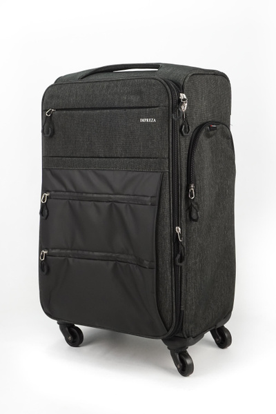 Чемодан Chemodan 360 текстильный средний с расширением с 4-мя съемными колесами (waterproof ...