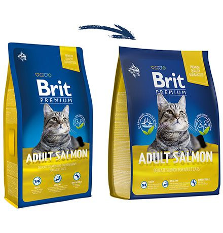 Brit Premium Adult Salmon / Сухой корм Брит Премиум для взрослых кошек ...