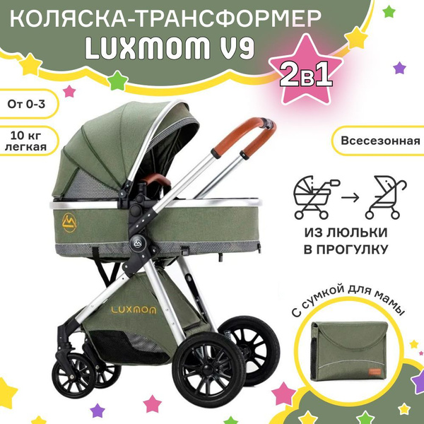 Детская прогулочная коляска трансформер 2 в 1 с люлькой для ...