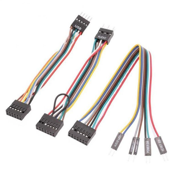 Комплект удлинителей power sw reset sw hdd led power led+- , USB 2.0 ...