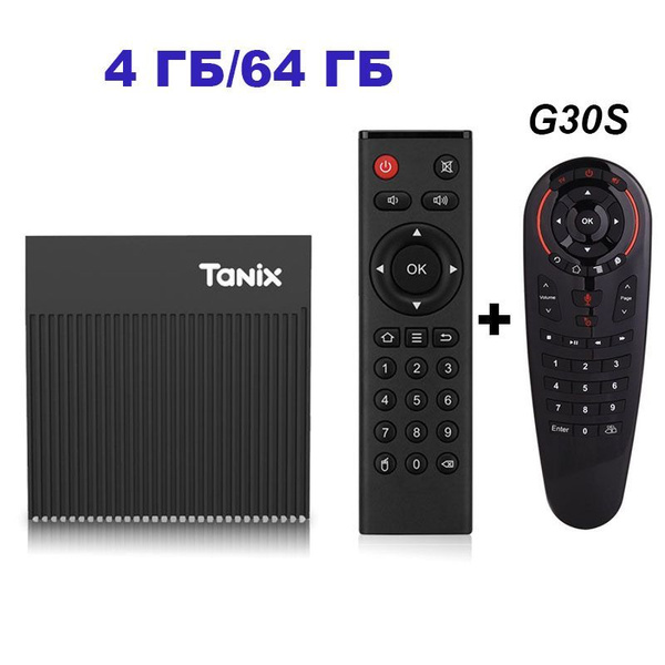 Медиаплеер Tanix X4 Hdmi Usb Rj 45 Ethernet черный белый Android