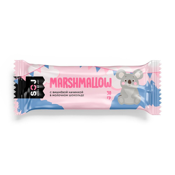 Батончик "MARSHMALLOW", SOJ, 30 г, с вишневой начинкой - купить с ...