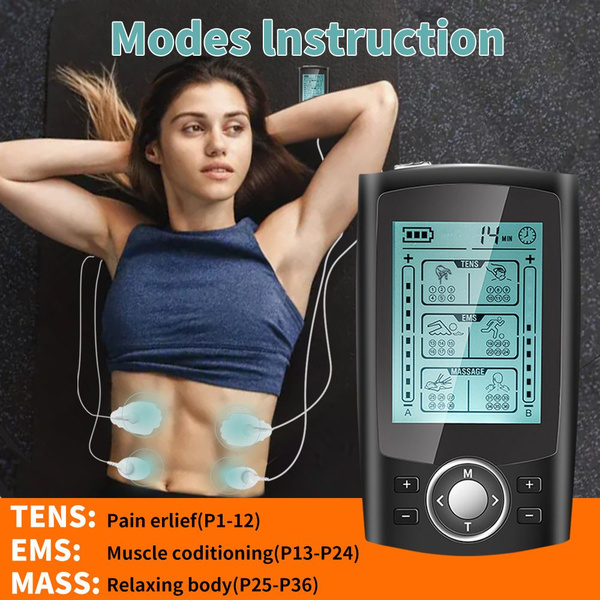 Электрический миостимулятор 4 канала подключения Ems и Tens