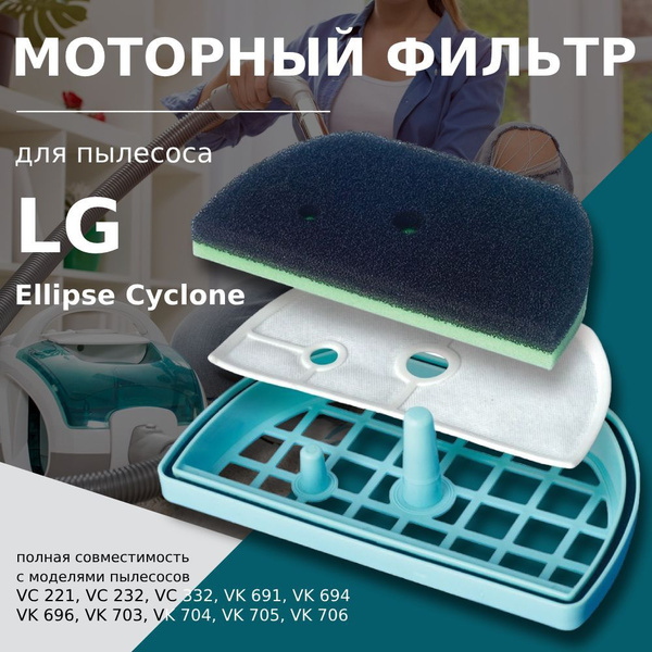 Фильтр для пылесоса для пылесоса LG серий Ellipse Cyclone (с 2014 года ...