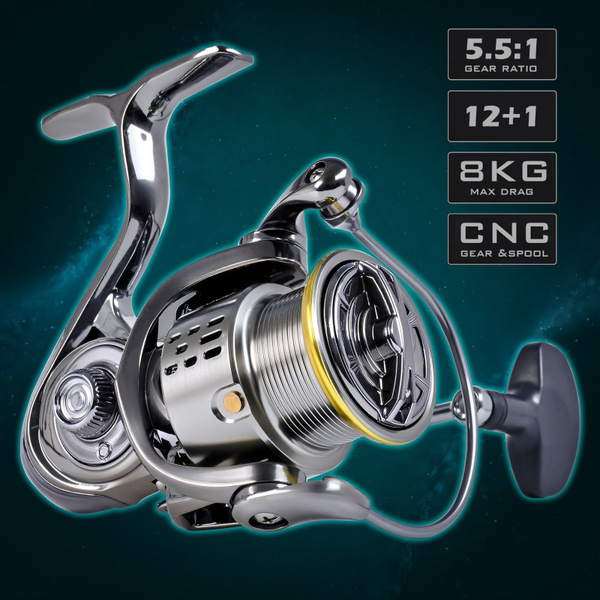 Катушка 1_серебристый, С передним фрикционом, 1000, Передний фрикцион ...