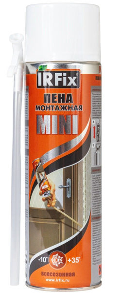 IRFIX MINI Пена монтажная всесезонная (500мл.) (-10 + 35 С) 40+ готовой пены купить на OZON по ...